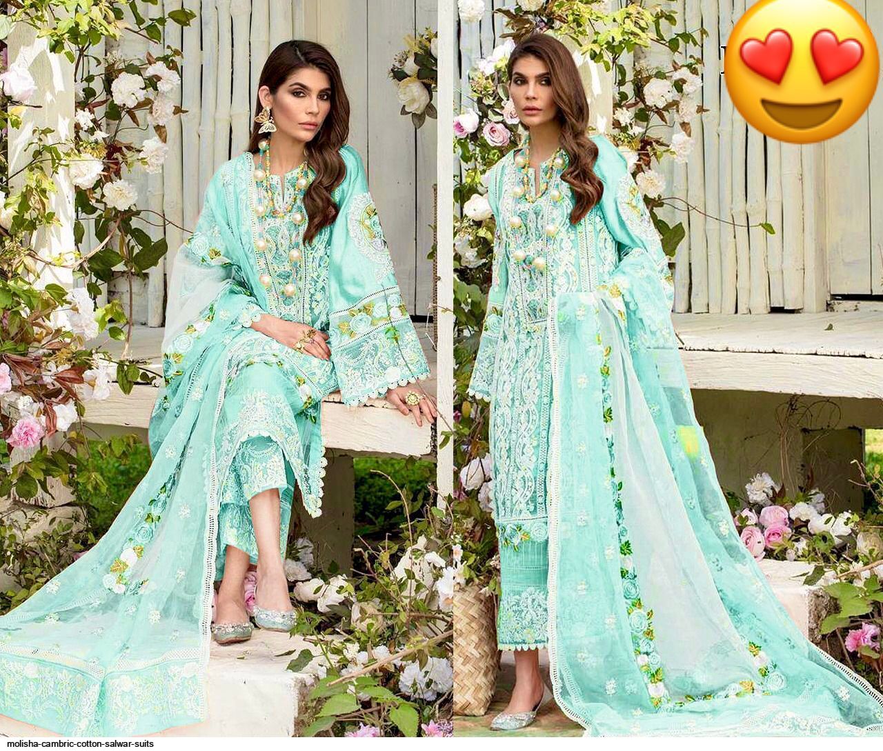 Molisha Cambric cotton salwar suits