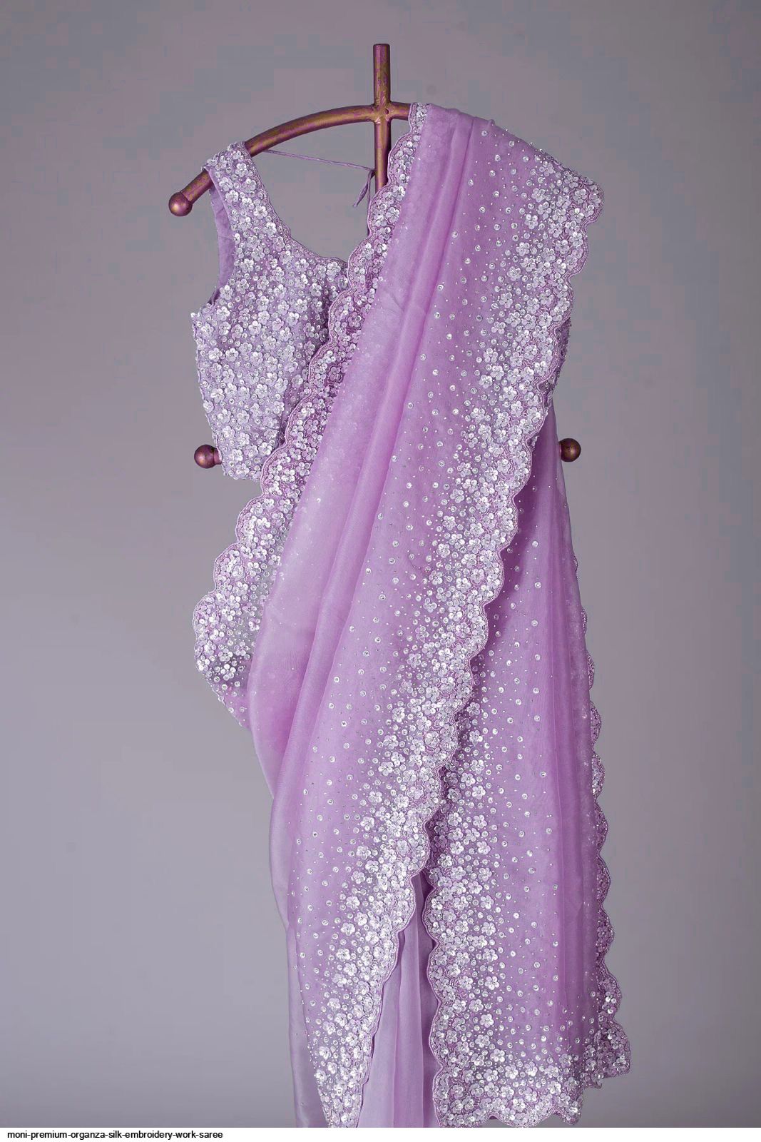 MONI PREMIUM ORGANZA SILK EMBROIDERY WORK SAREE