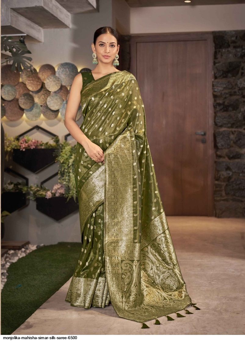 MONJOLIKA MAHISHA SIMAR SILK SAREE 6500
