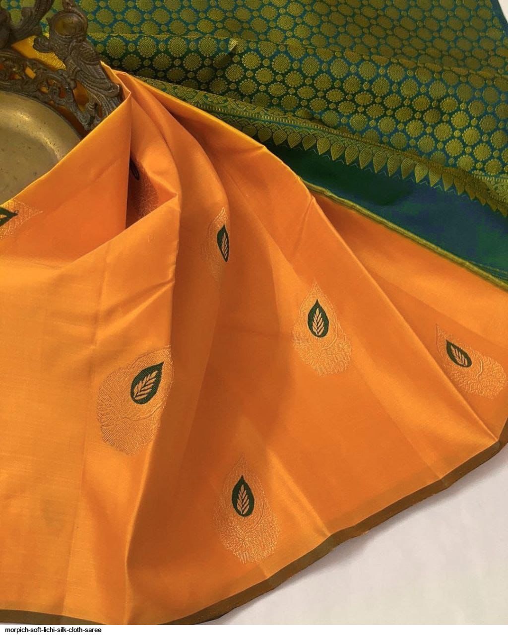 MORPICH SOFT LICHI SILK CLOTH SAREE