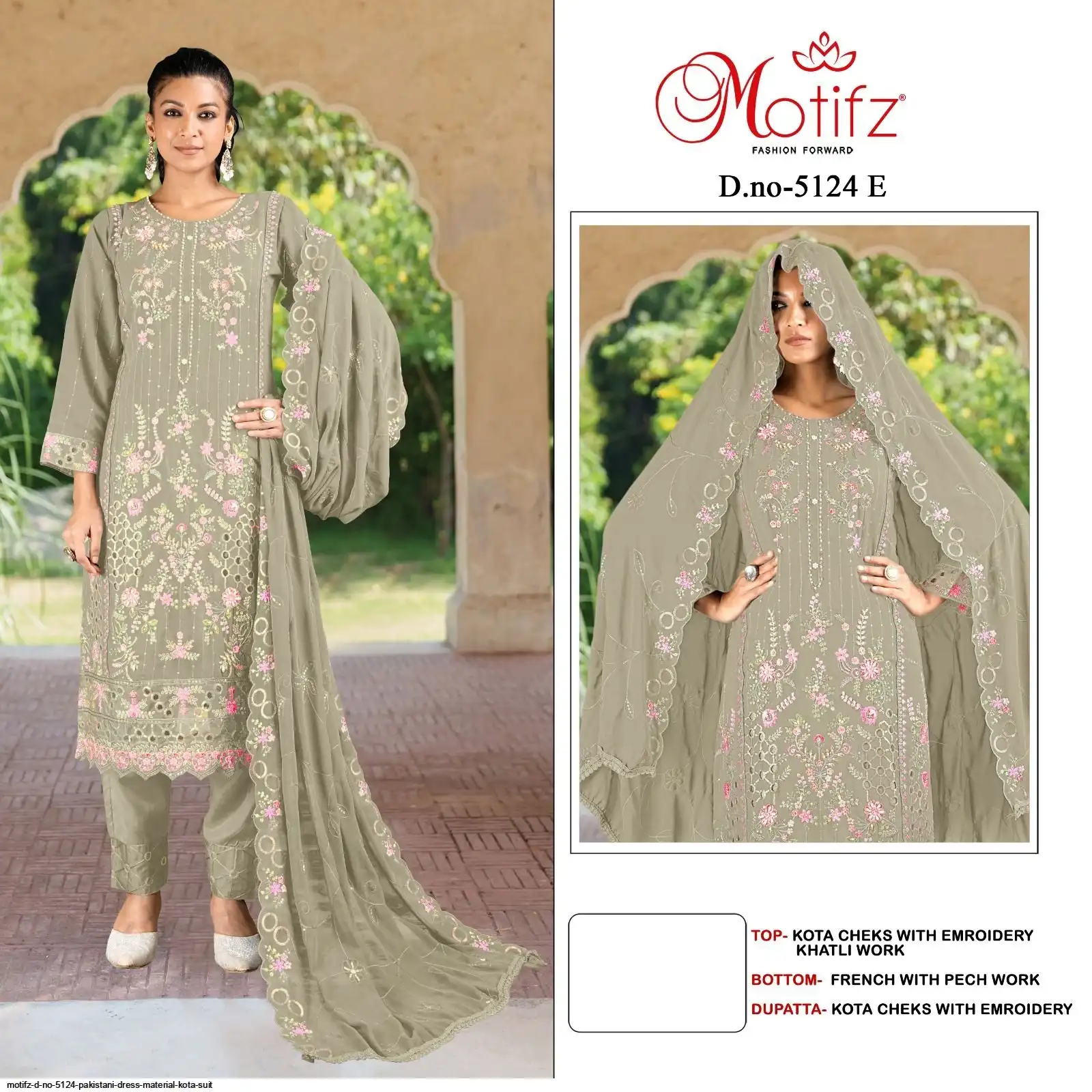 Motifz Pakistani Dress Material Wholesale | D No 5124