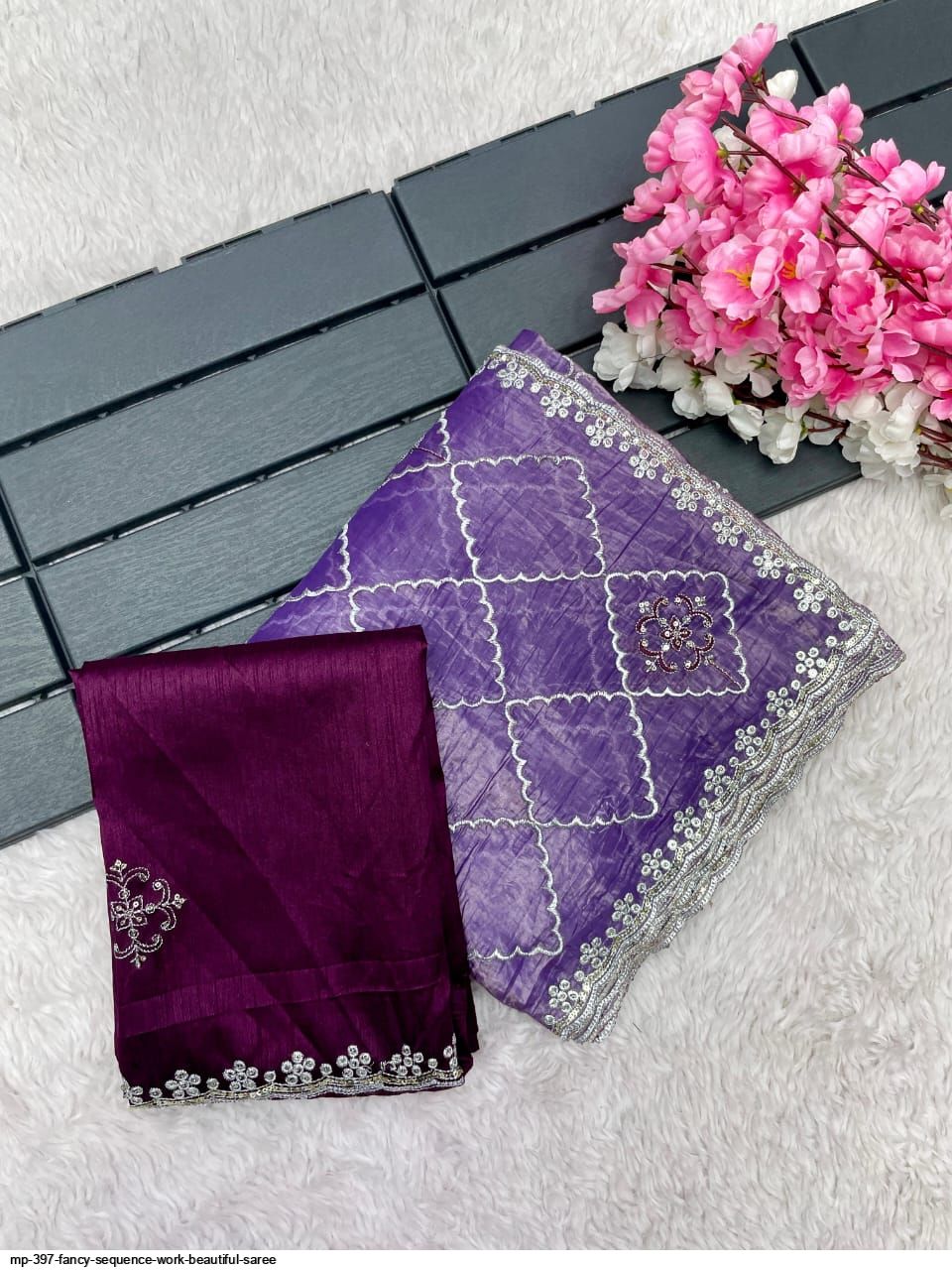 MP 397 FANCY SEQUENCE WORK BEAUTIFUL SAREE