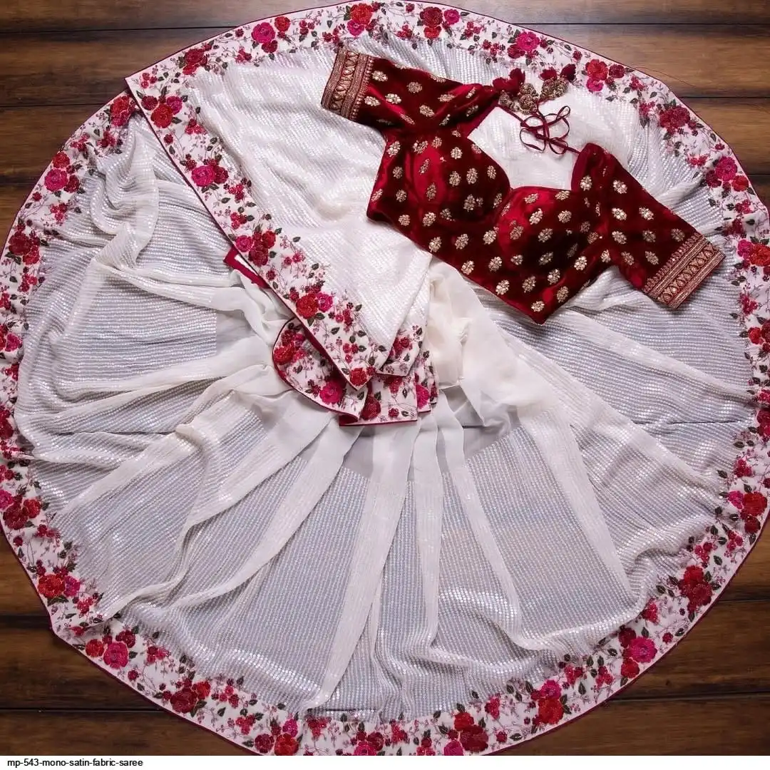 MP 543 Mono Satin Fabric saree