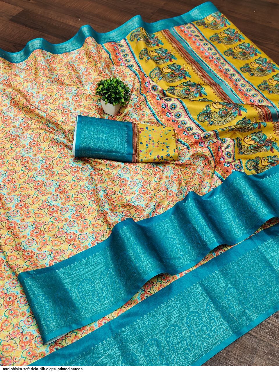 MRD SHLOKA soft Dola silk Digital Printed sarees
