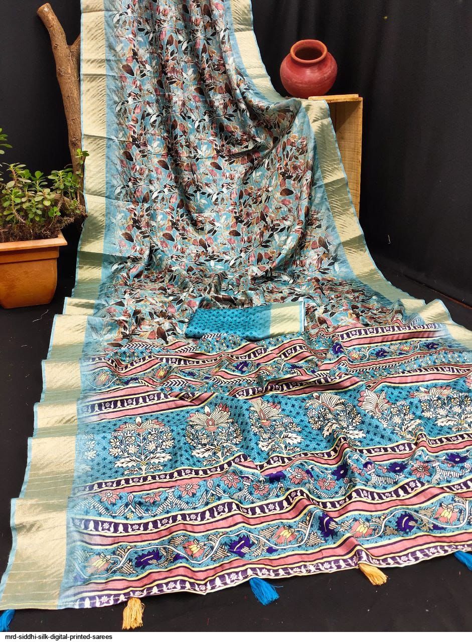 MRD SIDDHI silk Digital Printed sarees