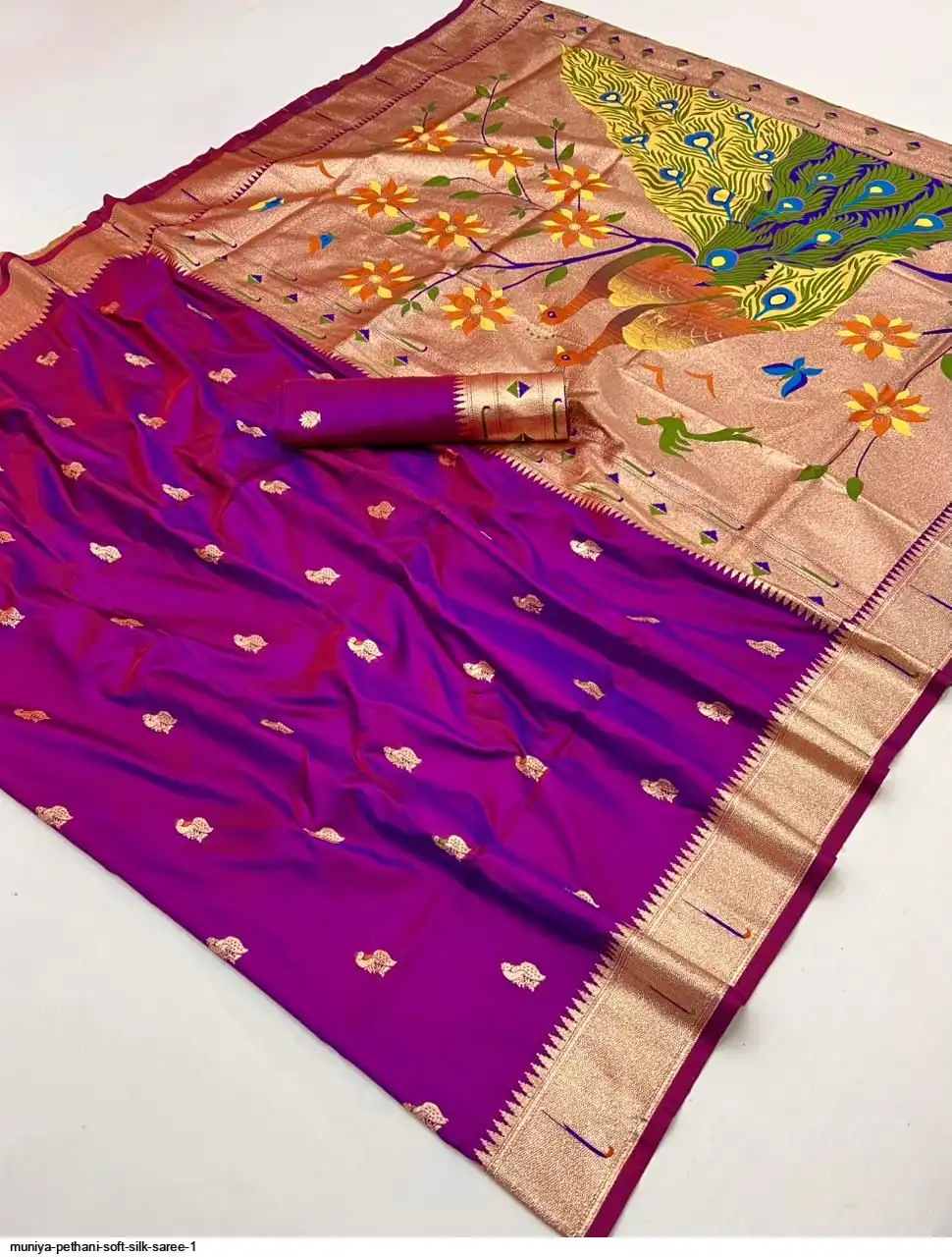 MUNIYA PETHANI SOFT SILK SAREE 1