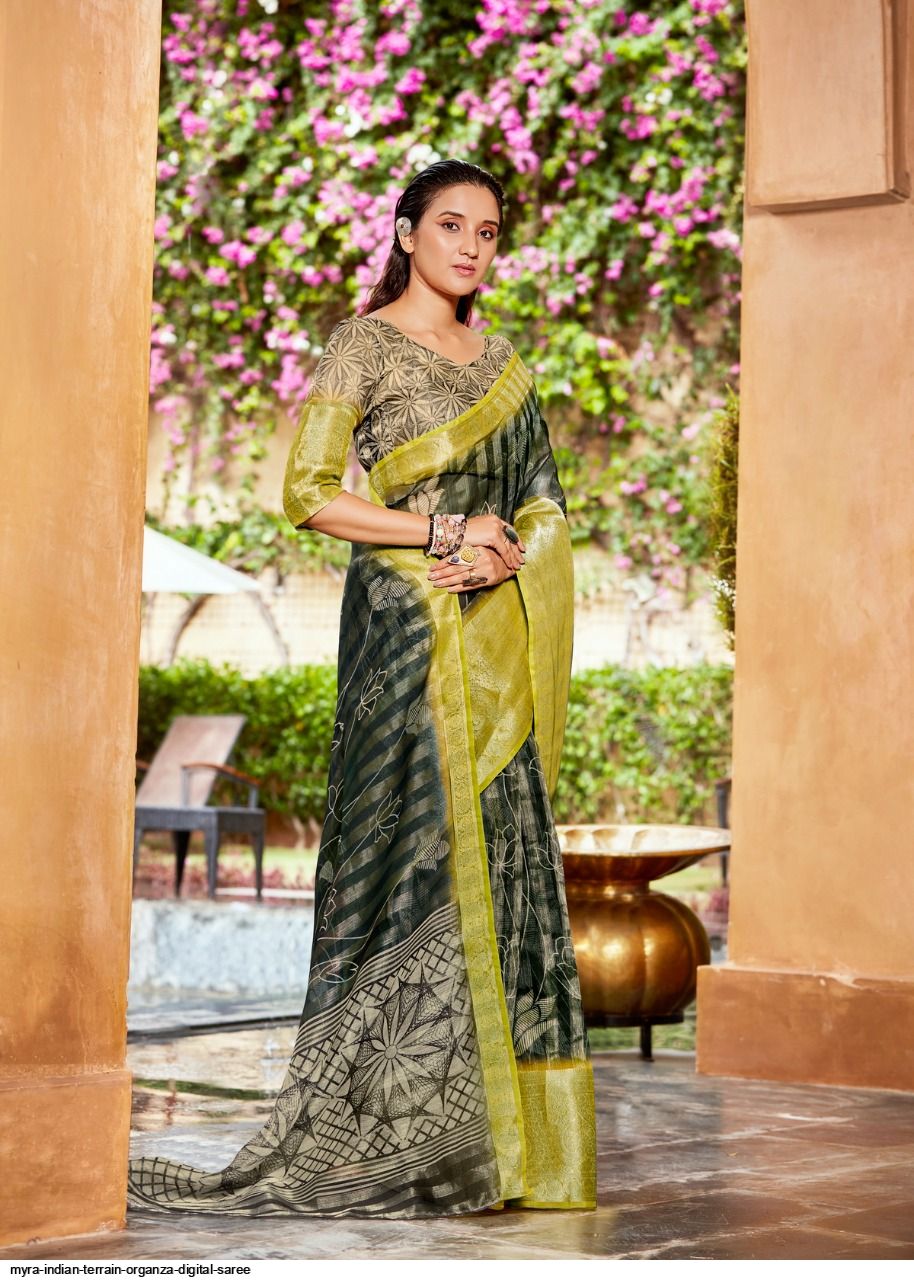 MYRA INDIAN TERRAIN ORGANZA DIGITAL SAREE