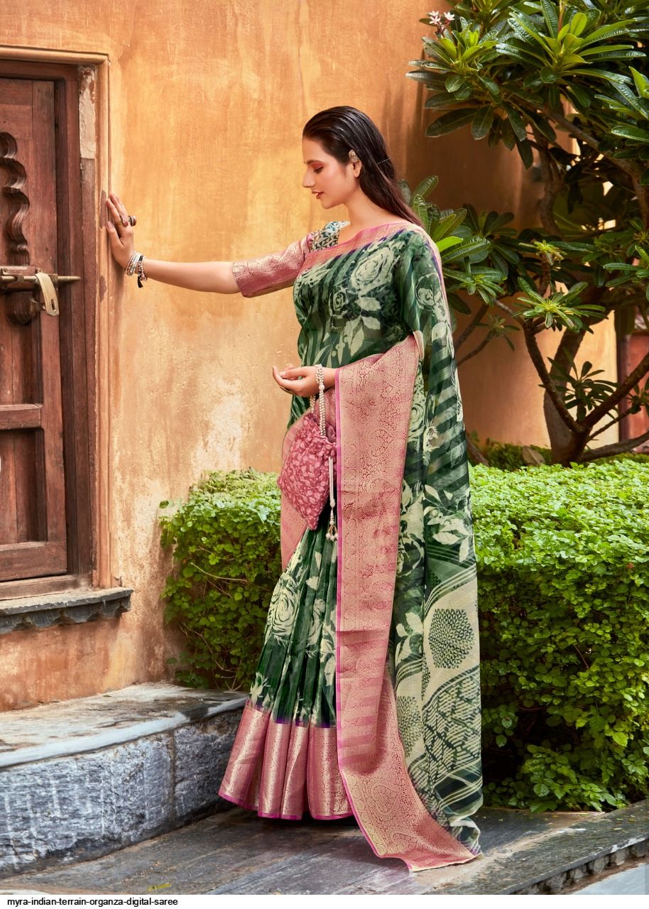 MYRA INDIAN TERRAIN ORGANZA DIGITAL SAREE