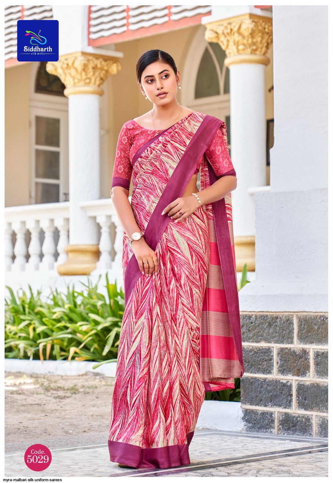 MYRA MALBARI SILK UNIFORM SAREES