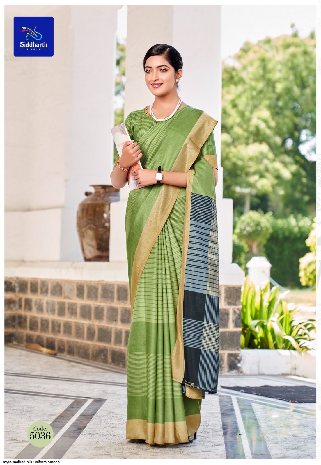 MYRA MALBARI SILK UNIFORM SAREES