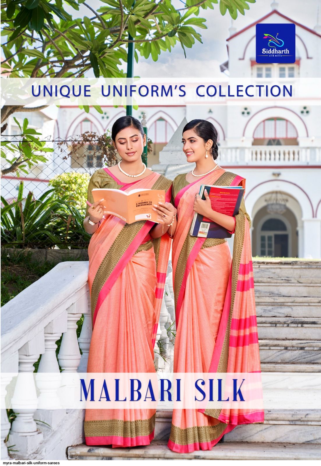 MYRA MALBARI SILK UNIFORM SAREES
