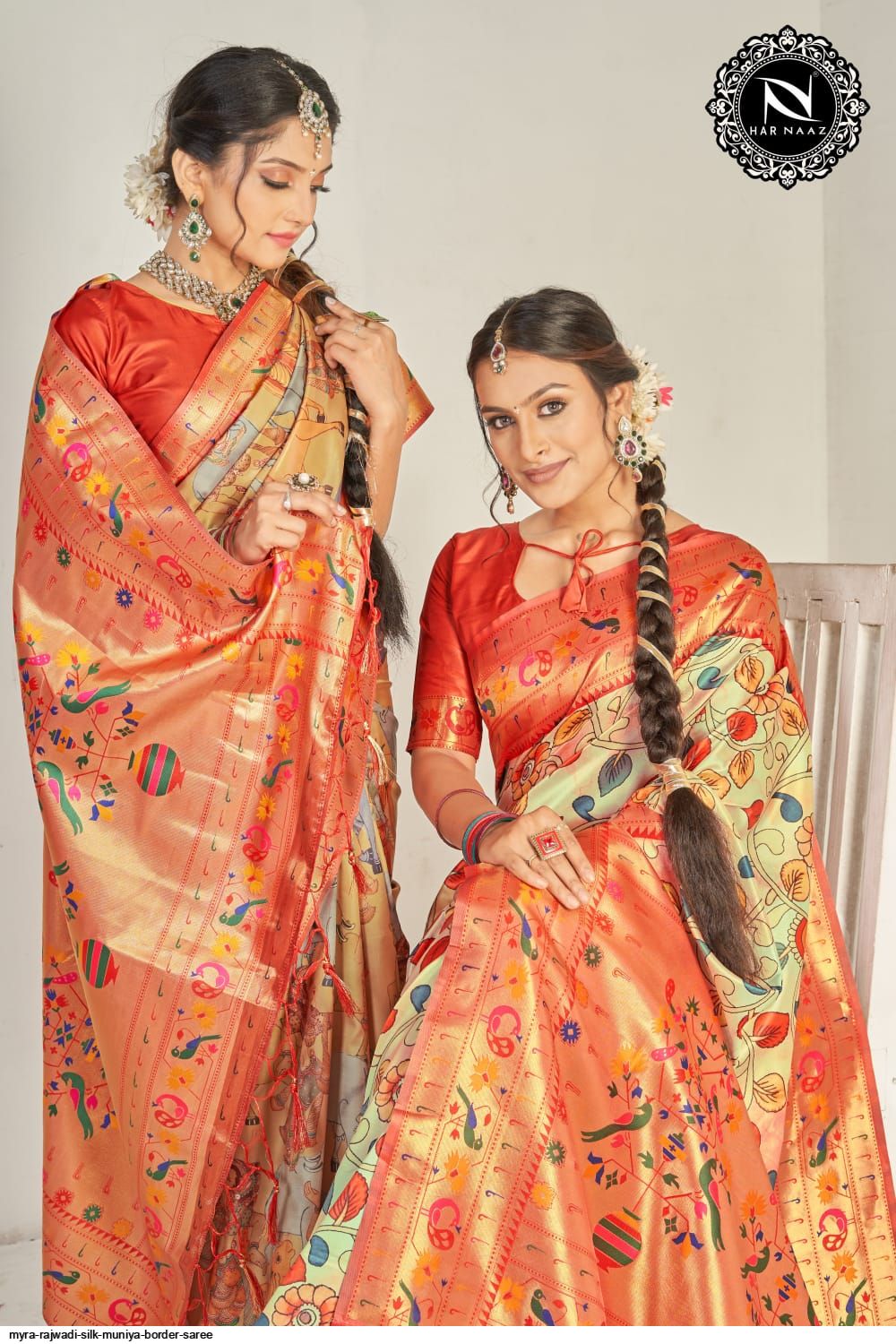 MYRA RAJWADI SILK MUNIYA BORDER SAREE