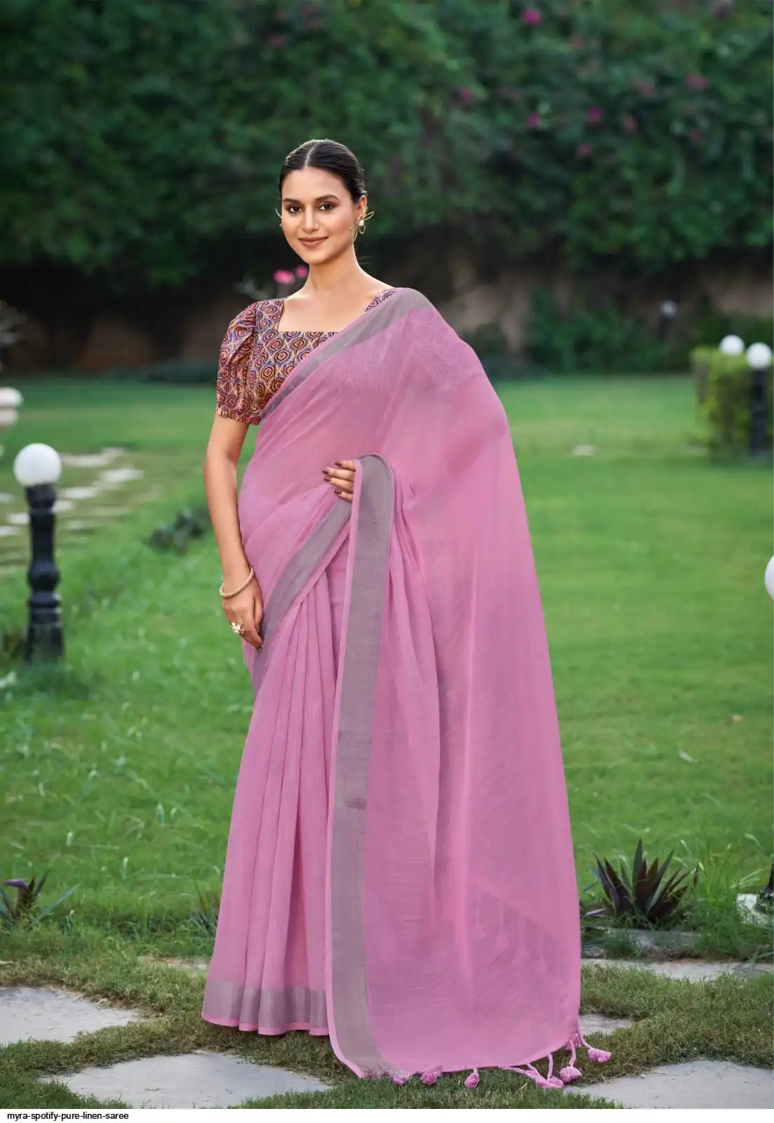 shreyans myra-spotify-pure-linen-saree-02