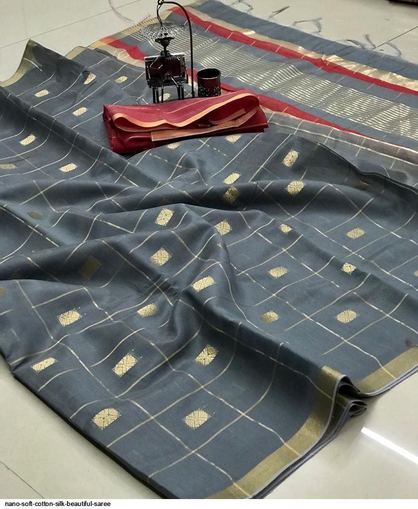 NANO Soft Cotton silk beautiful saree
