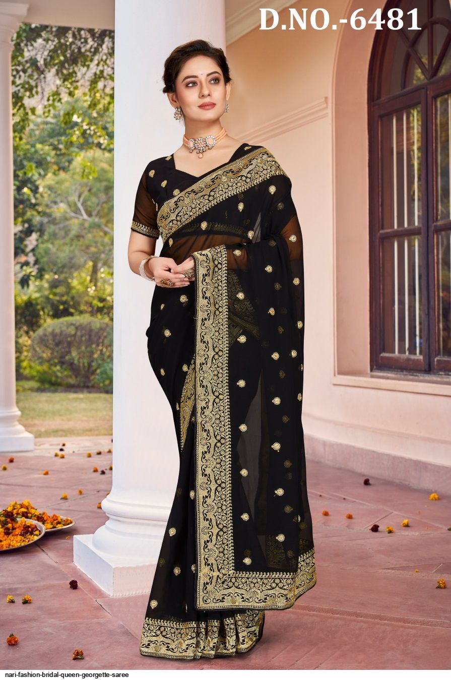NARI FASHION BRIDAL QUEEN GEORGETTE SAREE
