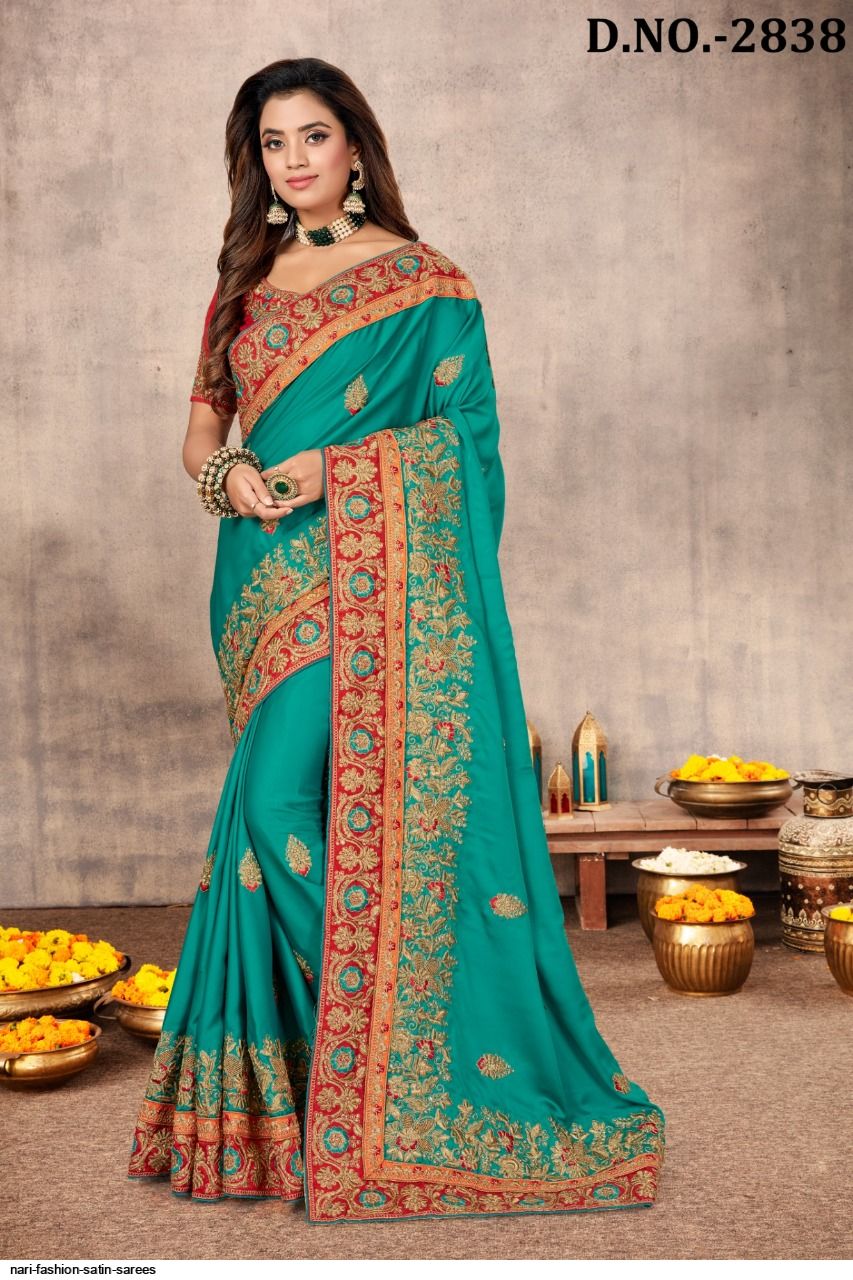 Nari Fashion Maharani Pure Satin Sarees 2838