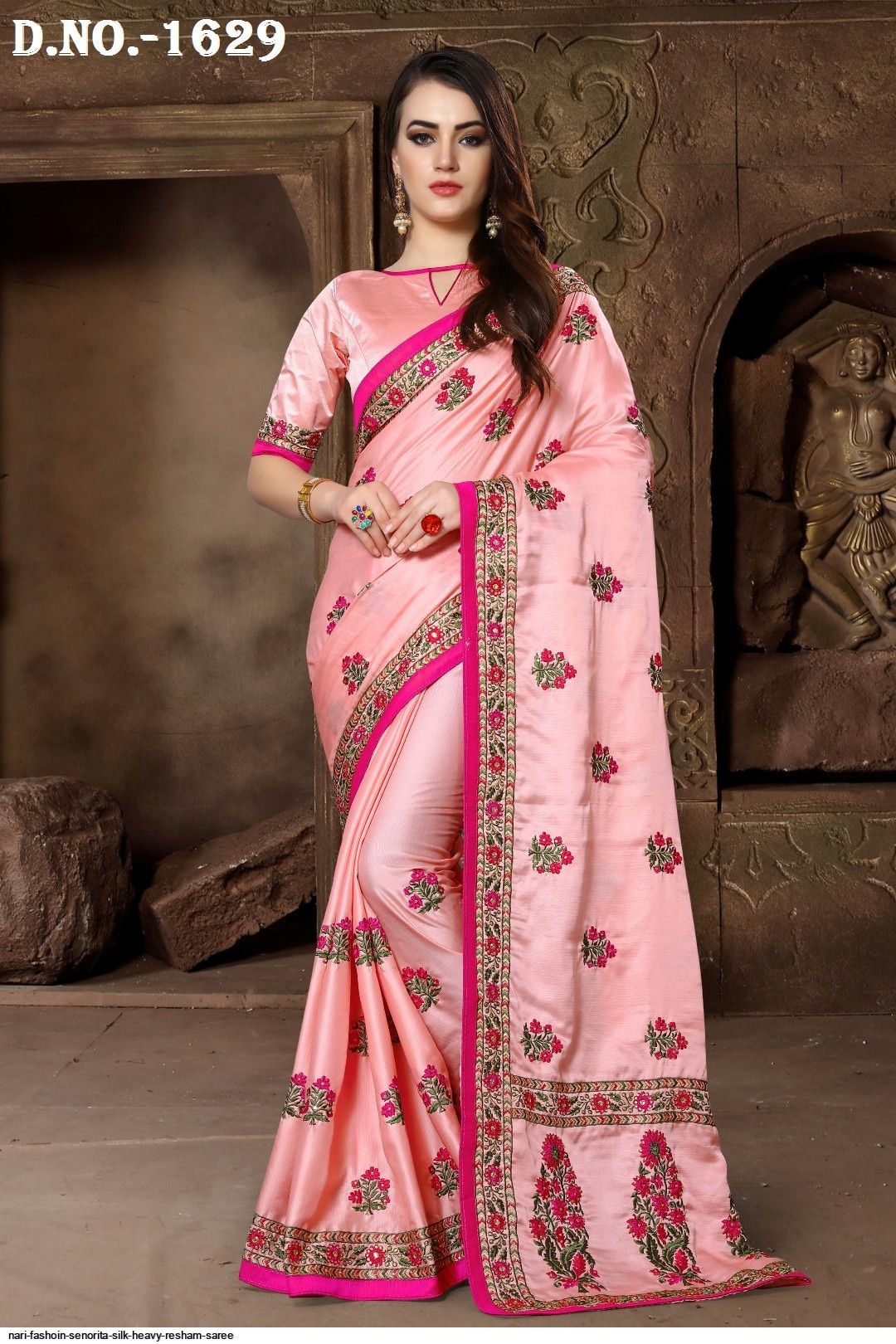 NARI FASHOIN SENORITA SILK HEAVY RESHAM SAREE