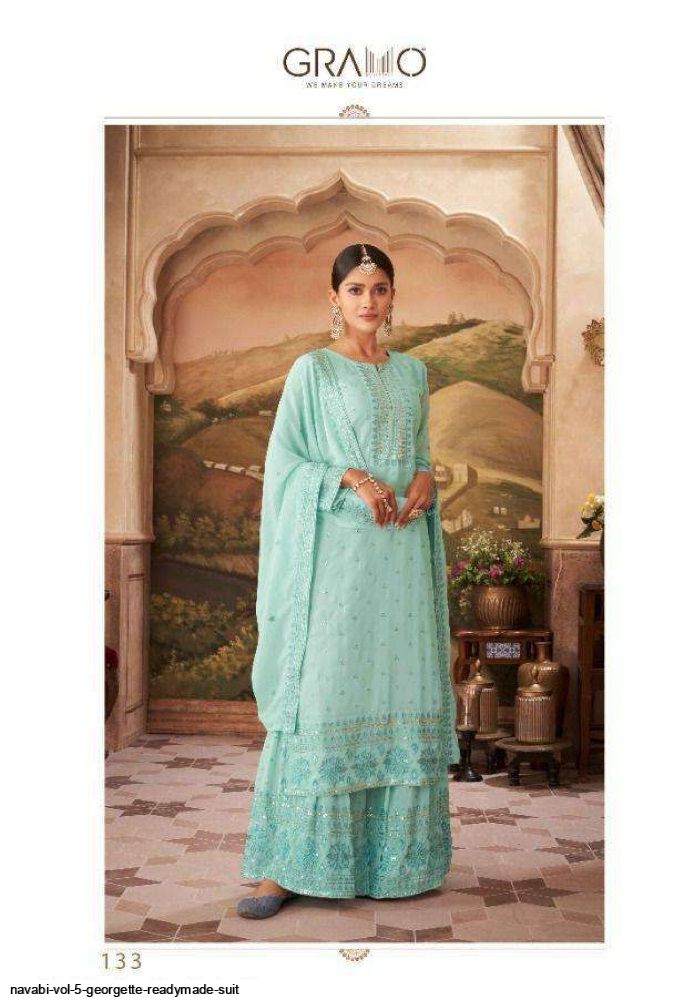 NAVABI VOL 5 GEORGETTE READYMADE SUIT