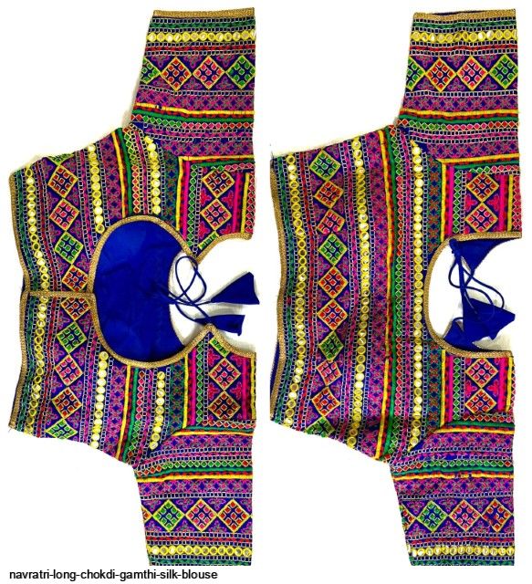 NAVRATRI LONG CHOKDI GAMTHI silk blouse