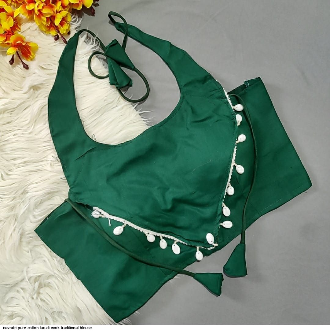 NAVRATRI PURE COTTON KAUDI WORK TRADITIONAL BLOUSE