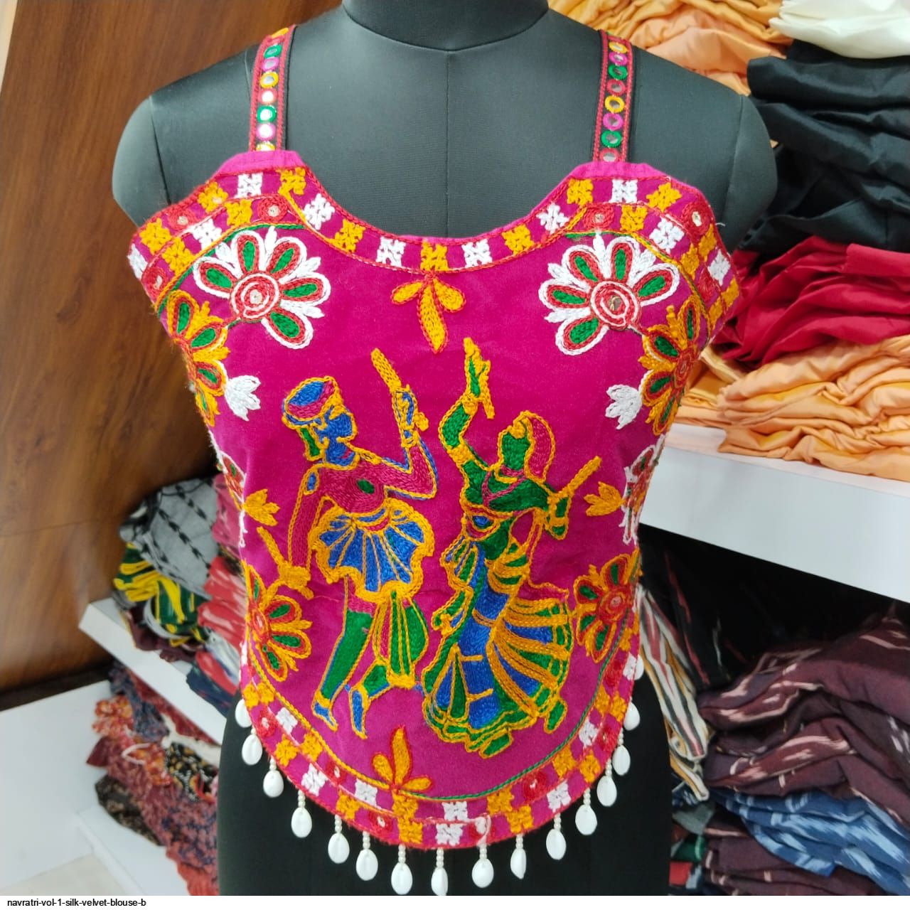 NAVRATRI VOL 1 SILK VELVET BLOUSE