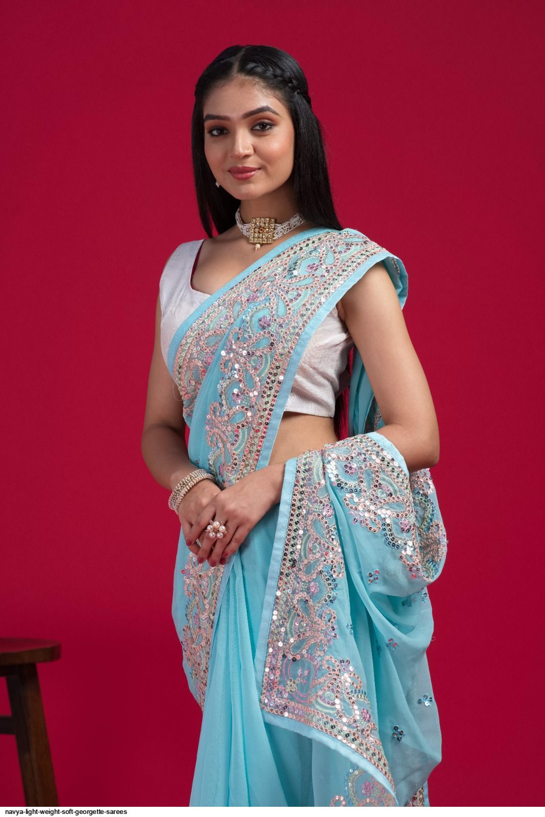 NAVYA light weight soft Georgette sarees