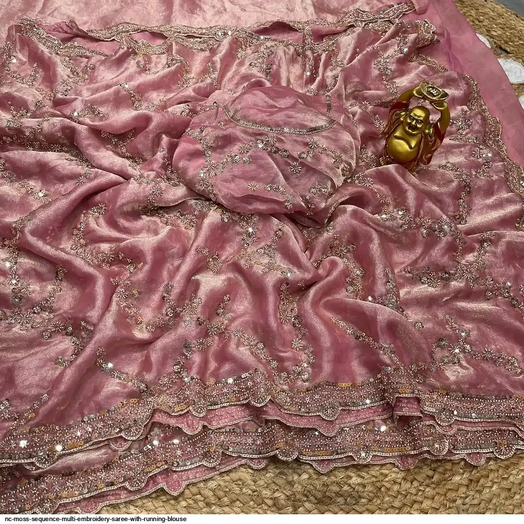 NC Moss Embroidery Saree – Premium Ladies’ Wear India