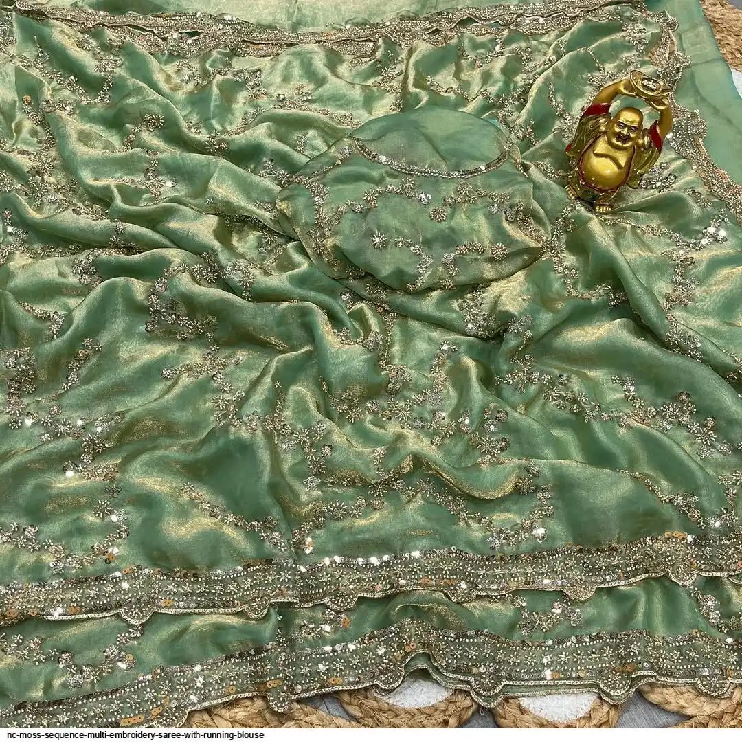 NC Moss Embroidery Saree – Premium Ladies’ Wear India
