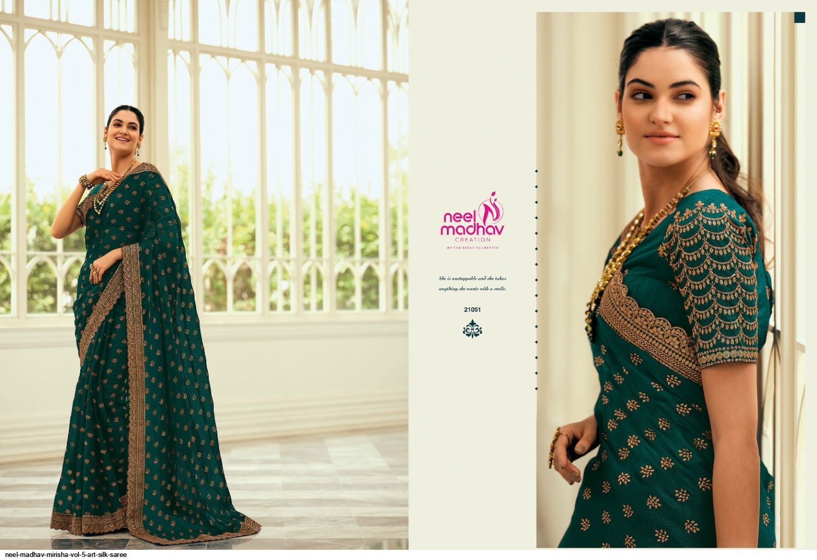 NEEL MADHAV MIRISHA VOL 5 ART SILK SAREE