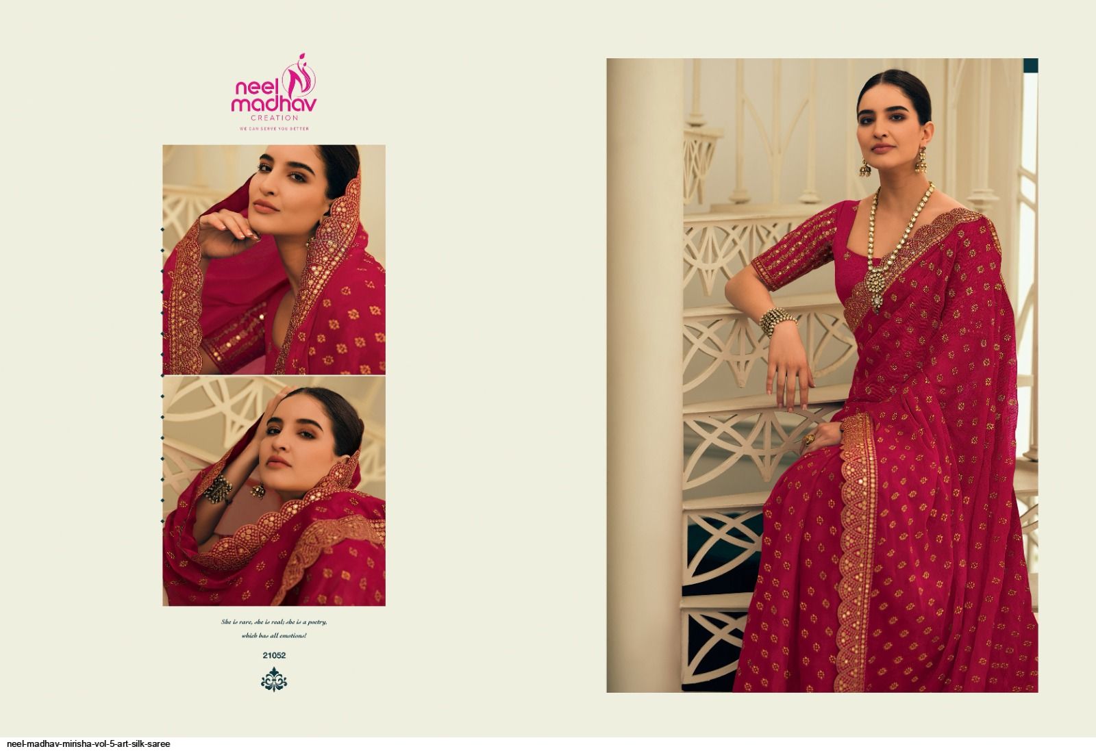 NEEL MADHAV MIRISHA VOL 5 ART SILK SAREE