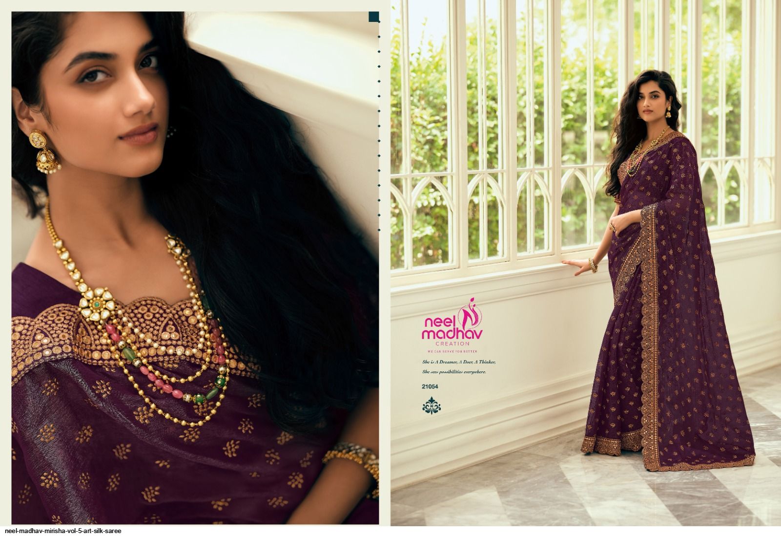 NEEL MADHAV MIRISHA VOL 5 ART SILK SAREE