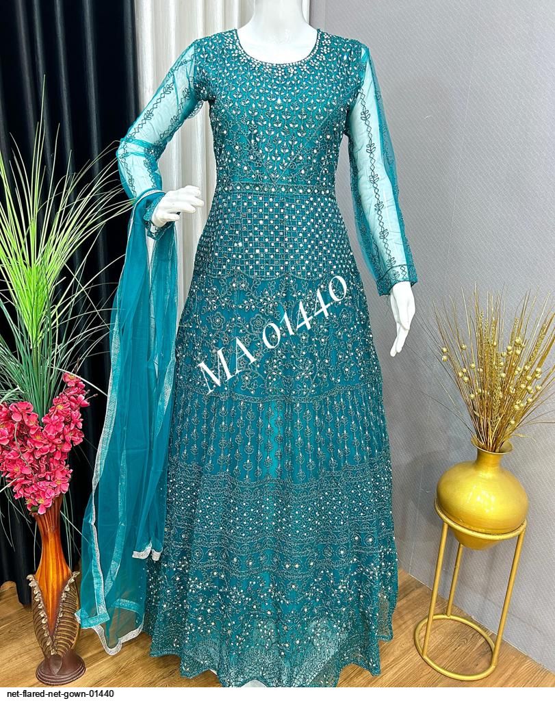 net flared net gown 01440