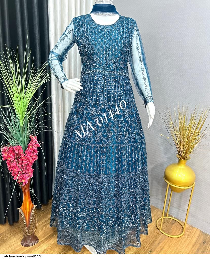 net flared net gown 01440