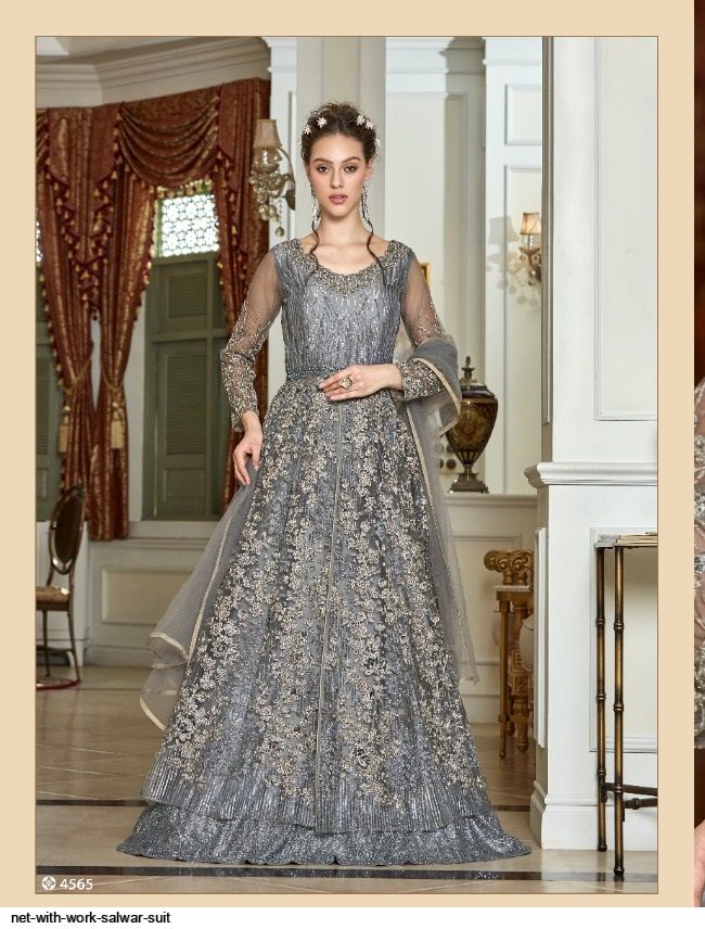 Net with work salwar suit