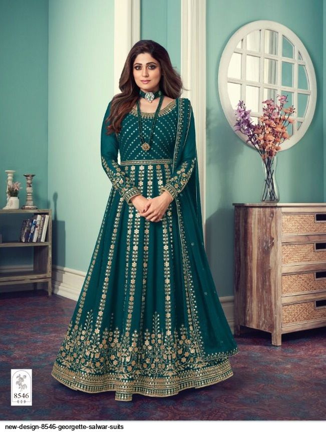 NEW DESIGN 8546 Georgette SALWAR SUITS
