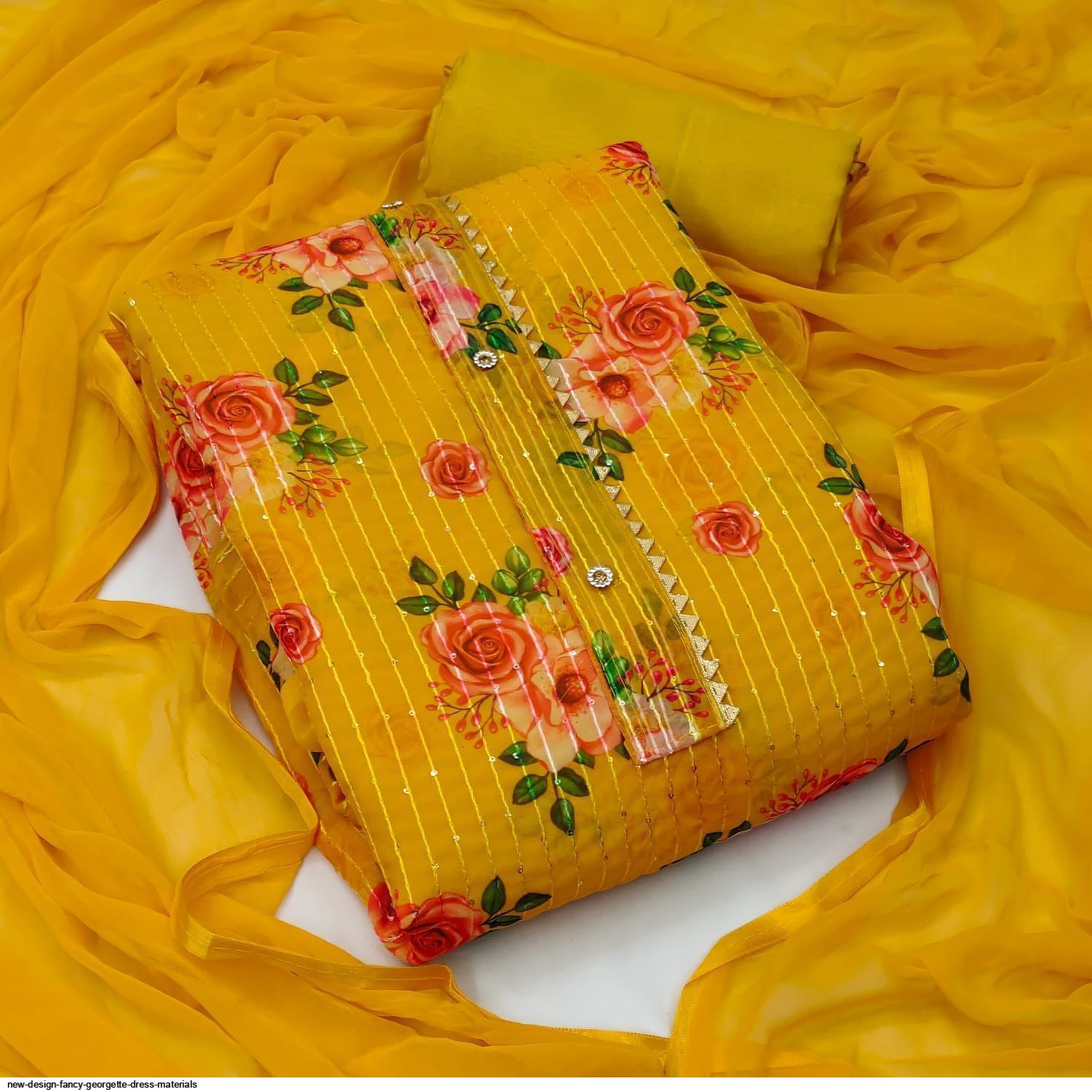 NEW DESIGN FANCY GEORGETTE DRESS MATERIALS