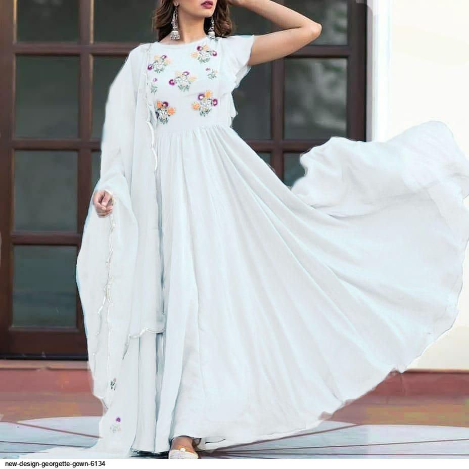new design georgette gown 6134