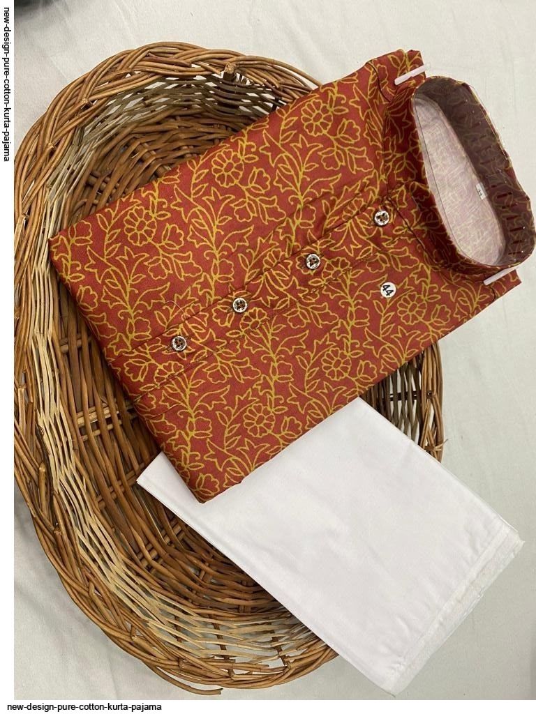 NEW DESIGN PURE COTTON KURTA PAJAMA