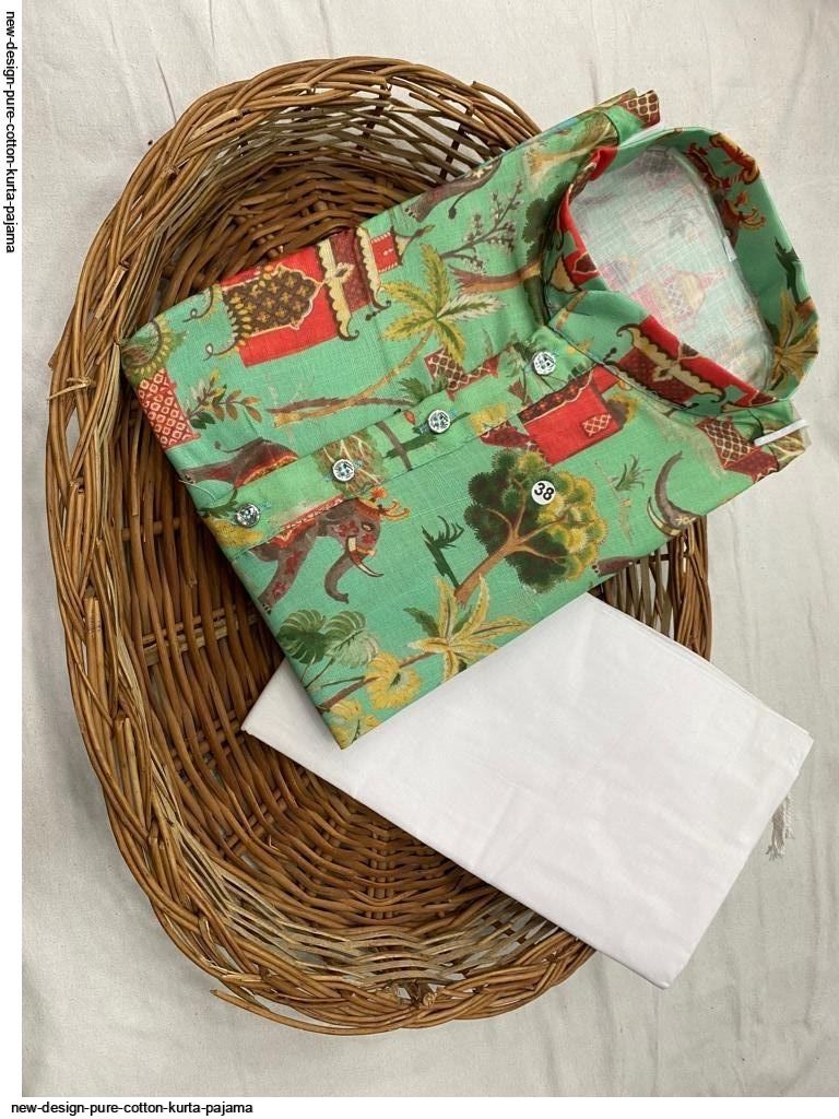 NEW DESIGN PURE COTTON KURTA PAJAMA