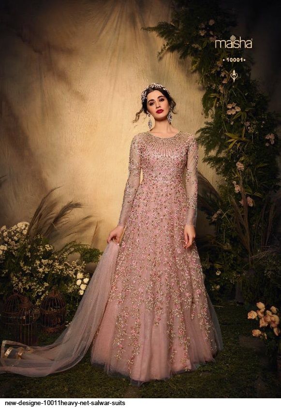 NEW DESIGNE 10011Heavy Net SALWAR SUITS