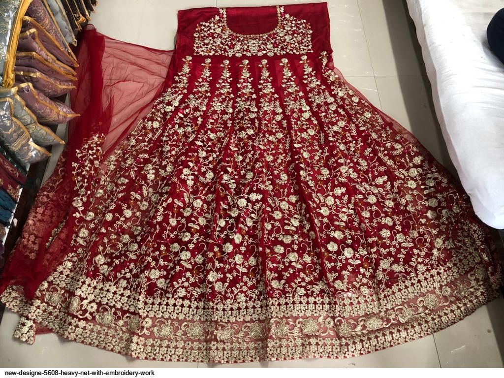 NEW DESIGNE 5608 Heavy Net with Embroidery work