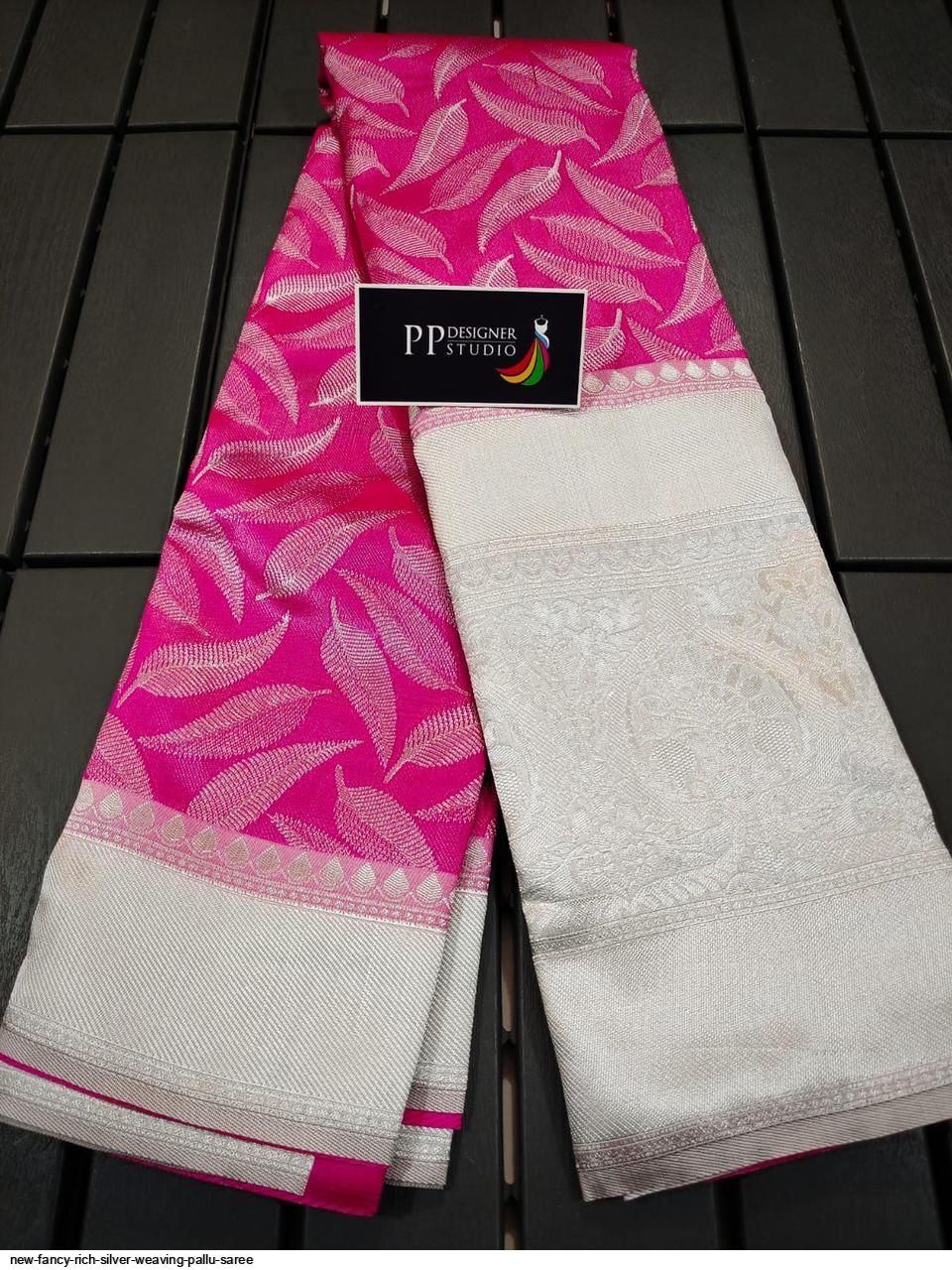 new fancy Rich silver weaving pallu saree