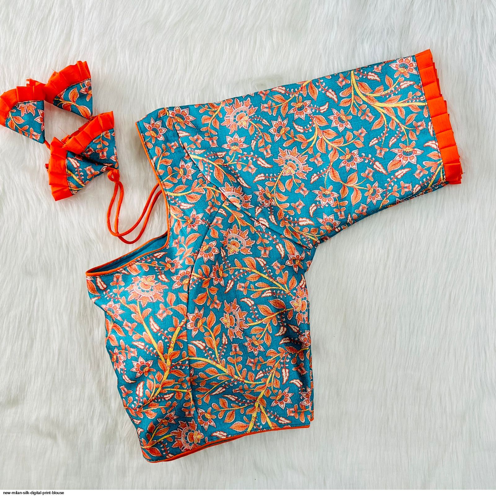 NEW Milan silk DIGITAL PRINT BLOUSE