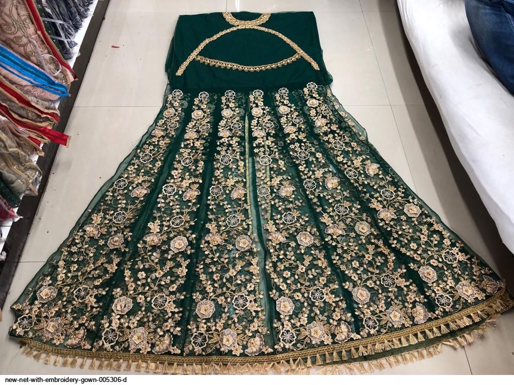 new Net with Embroidery gown 005306