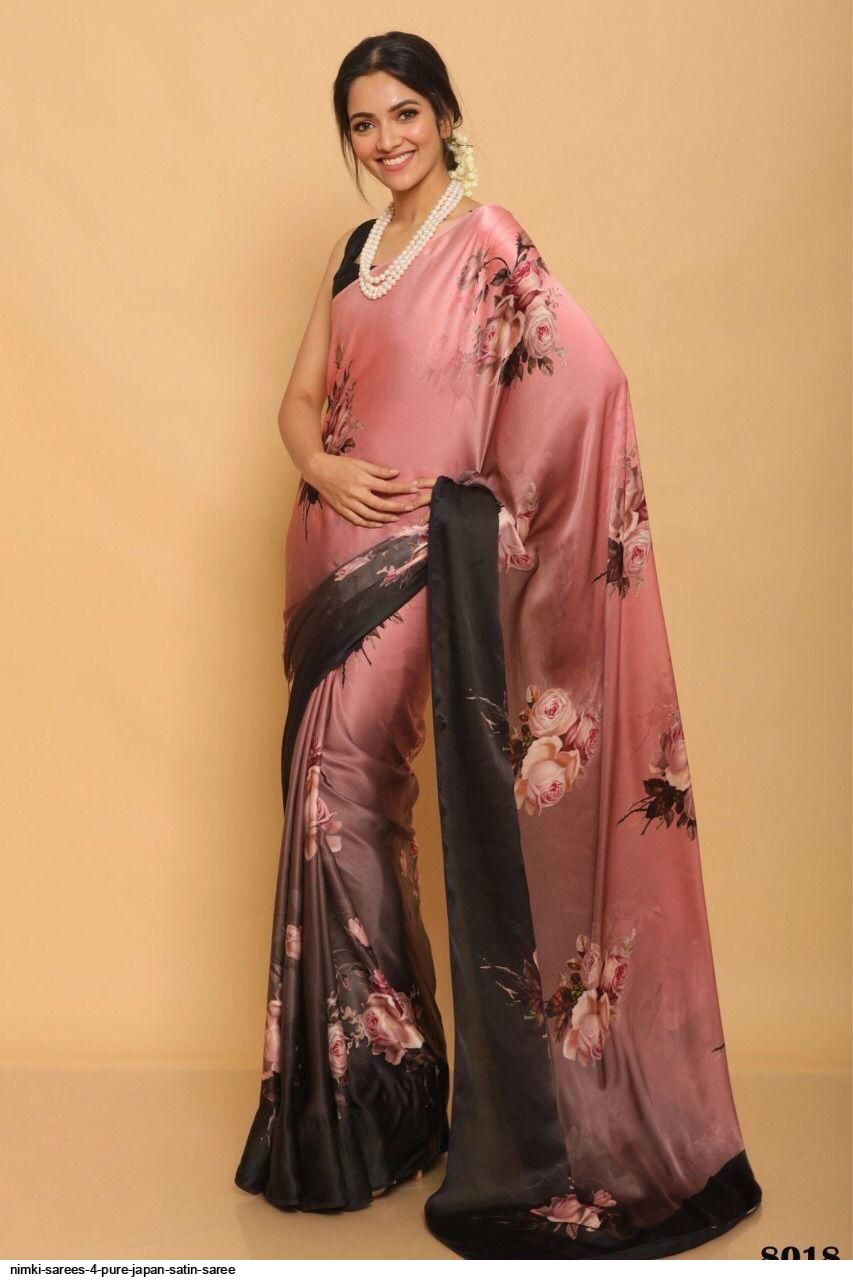 NIMKI Sarees 4 PURE JAPAN SATIN SAREE