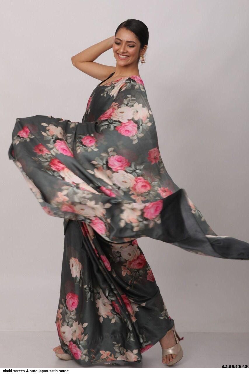 NIMKI Sarees 4 PURE JAPAN SATIN SAREE