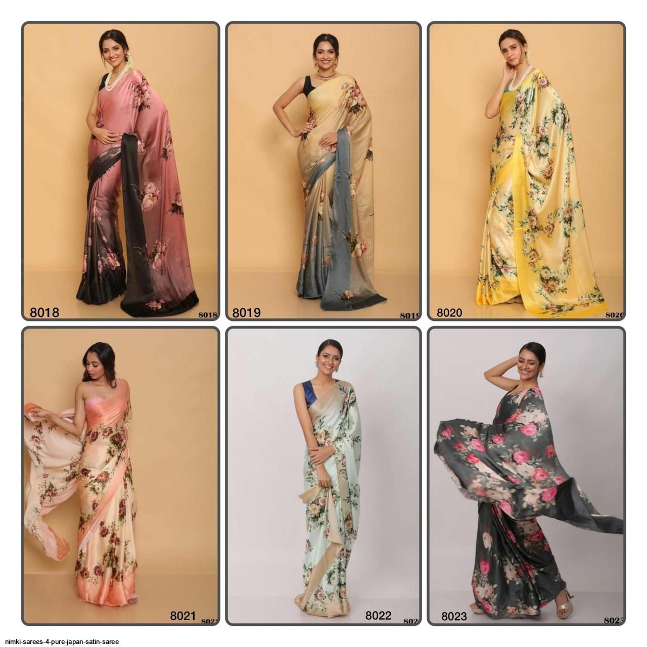 NIMKI Sarees 4 PURE JAPAN SATIN SAREE