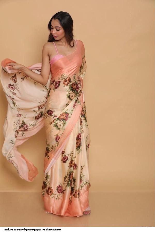 NIMKI Sarees 4 PURE JAPAN SATIN SAREE