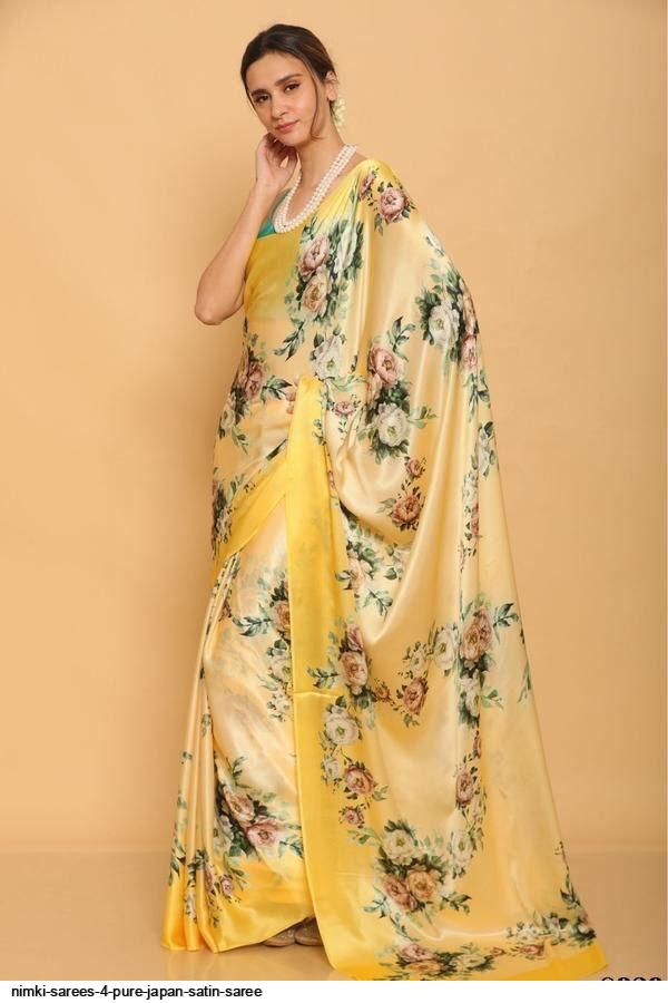 NIMKI Sarees 4 PURE JAPAN SATIN SAREE