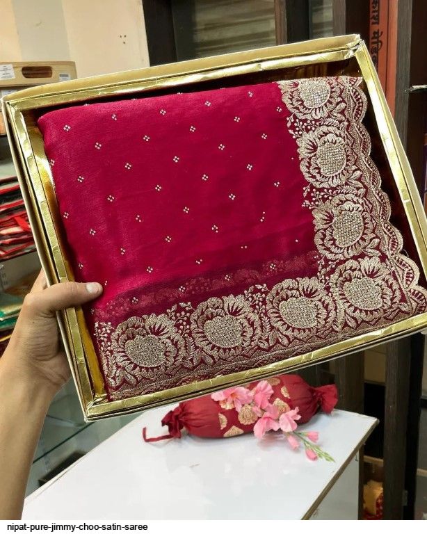 NIPAT Pure Jimmy Choo Satin Saree